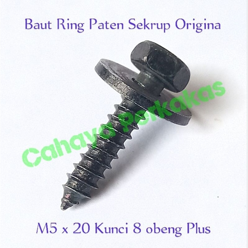 Jual O Baut Ring Paten Sekrup M5 x 20 Kunci 8 Obeng Plus Original Hitam ...