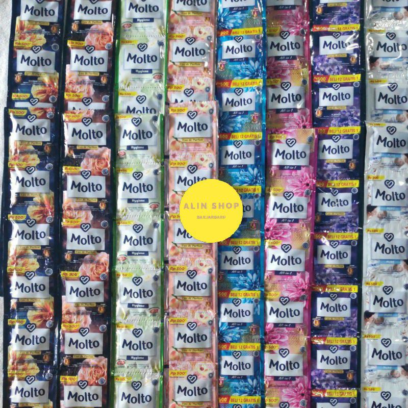 Jual Molto Pelembut Pewangi Pakaian 1 Renteng isi 12pcs | Shopee Indonesia