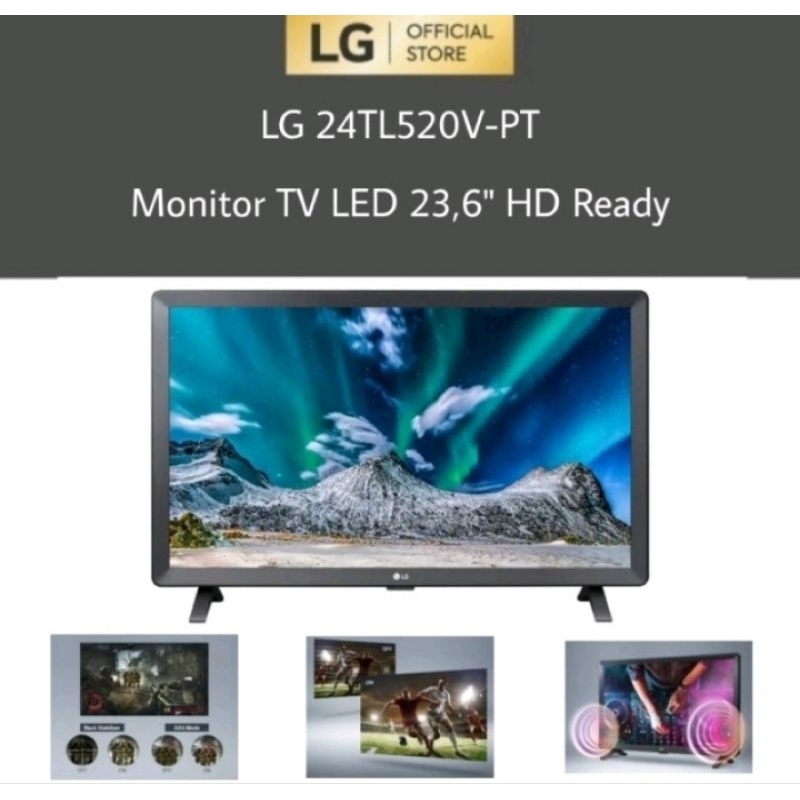 Jual LG LED TV DIGITAL 24 INCH 24TL520V-PT MONITOR TV 23,6 " - NEW 2021 ...