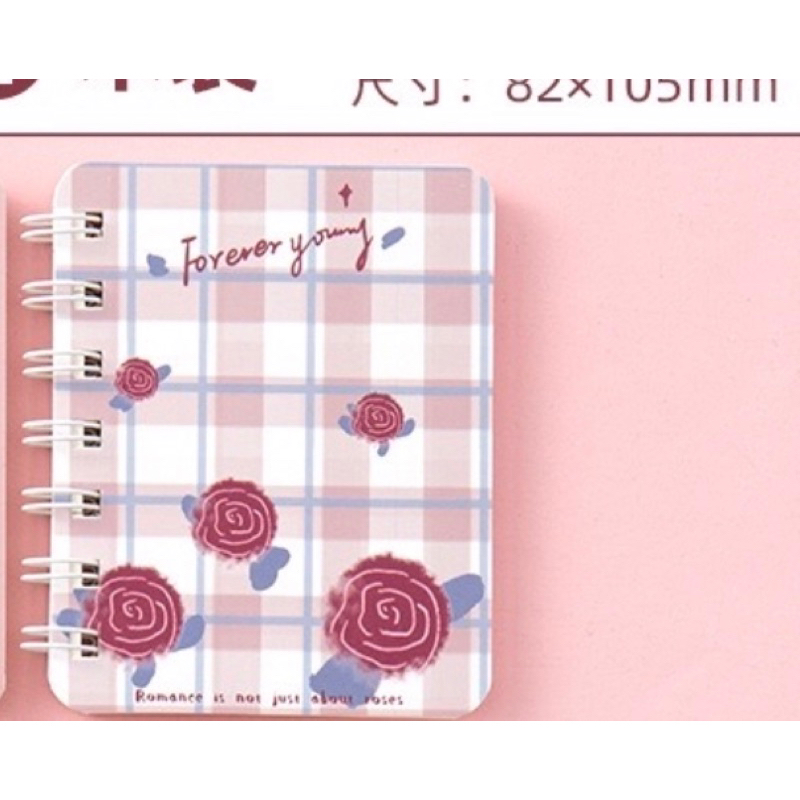 Jual notebook a7 BERGARIS note book notes ring spiral motif bunga hati ...