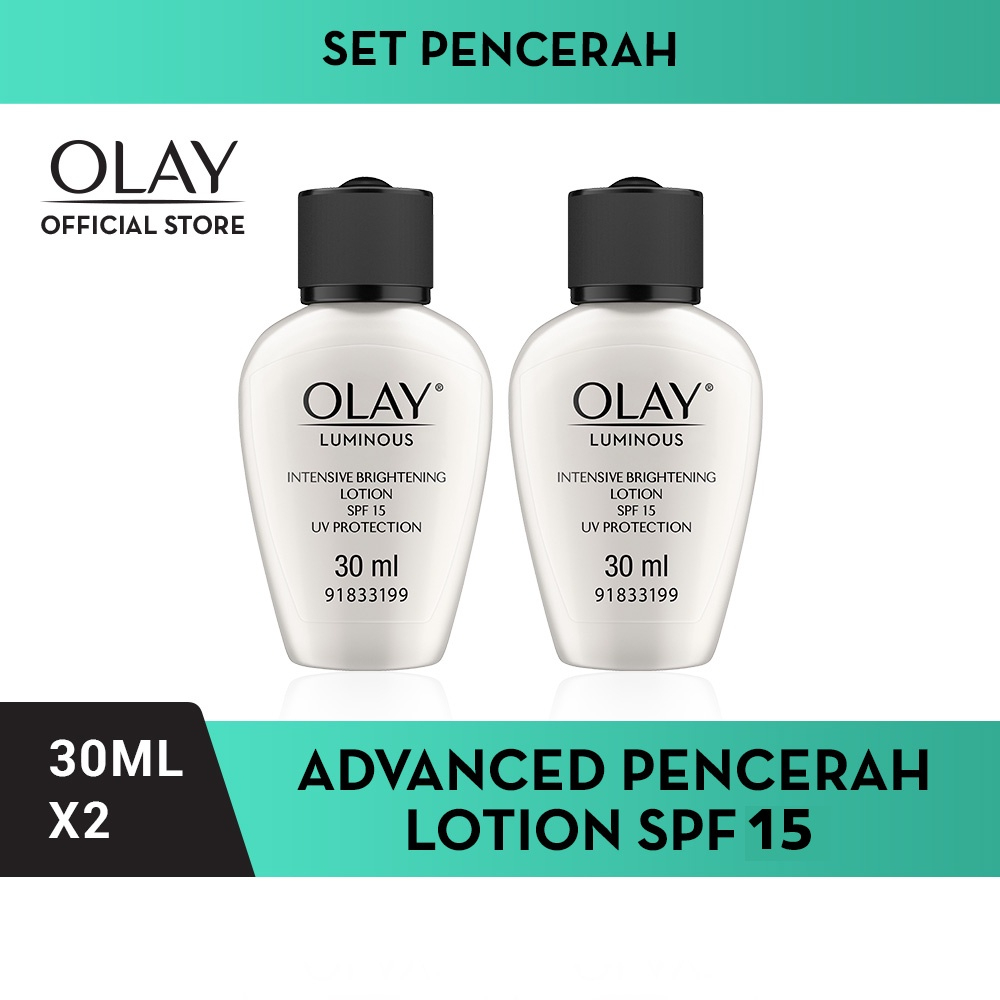 Jual Olay White Radiance SPF 15 Intensive Whitening Lotion 2 x 30 mL ...