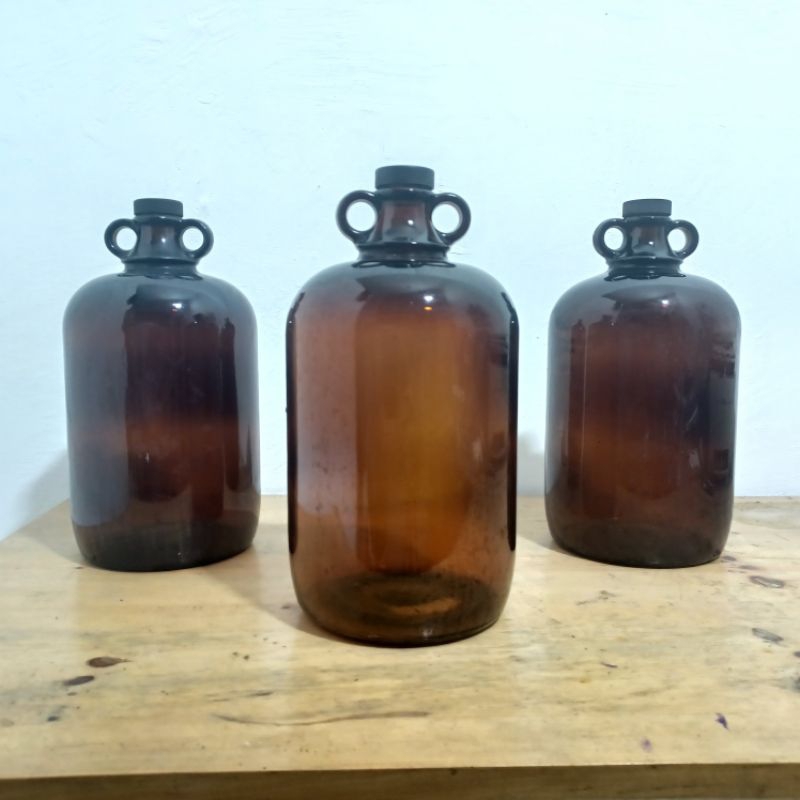 Jual botol kaca coklat 5 liter botol bibit parfum amber | Shopee Indonesia