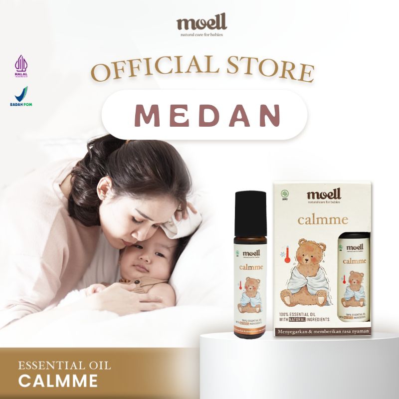 Jual MOELL CALMME ESSENTIAL OIL MEMBANTU MEREDAKAN DEMAM DAN MENYEGARKAN TUBUH BAYI | Shopee ...