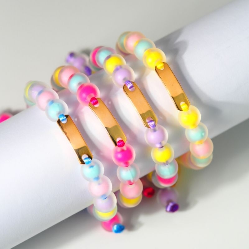 Jual Gelang Emas Anak Candy Pop - Plat Emas Panjang Bisa Custom Tulisan ...