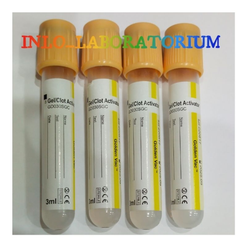 Jual Tabung Vakum Kuning/Tabung PRP Yellow Gel Clot Activator 3 ml ...
