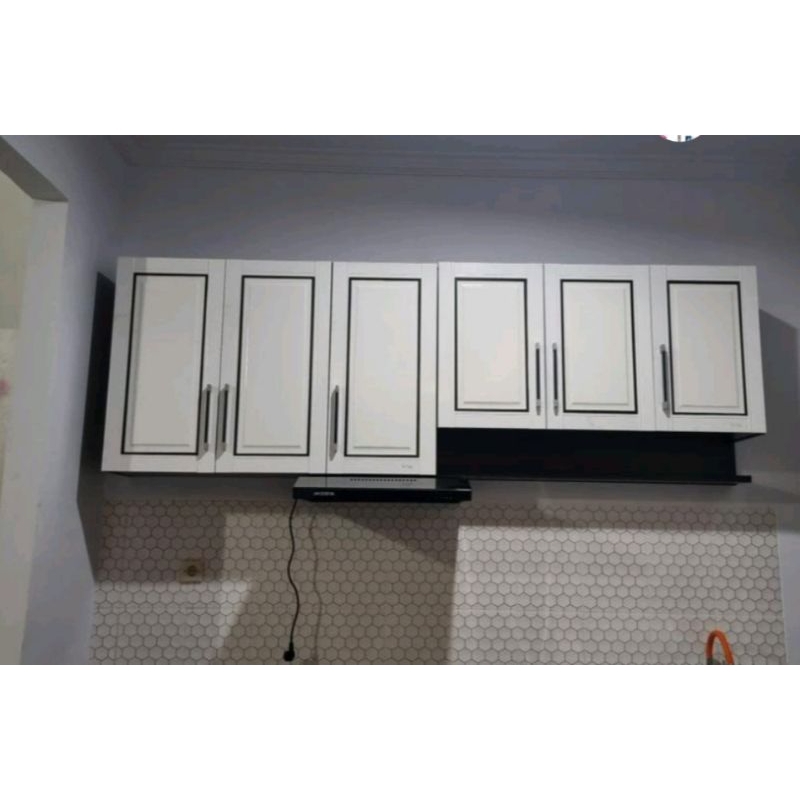 Jual Kitchen set minimalis atas 6 pintu lemari gantung rak dapur ...
