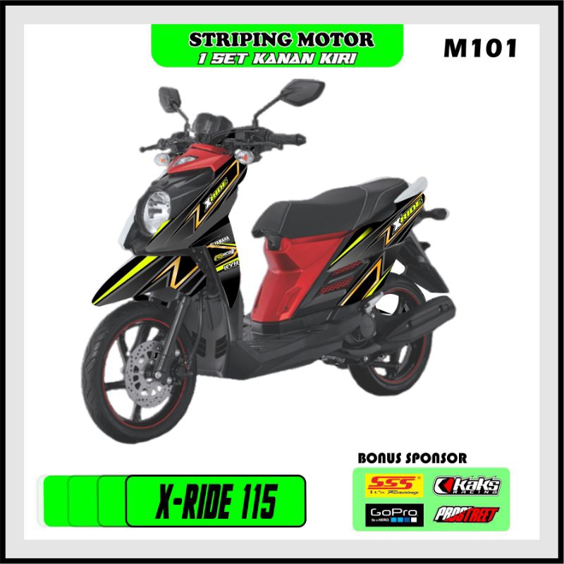 Jual sticker striping yamaha X-rade stiker stripping semi full sudah di ...