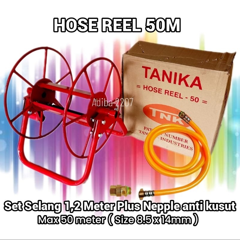 Jual Alat tempat gulungan selang air 100 meter / alat roll selang steam ...