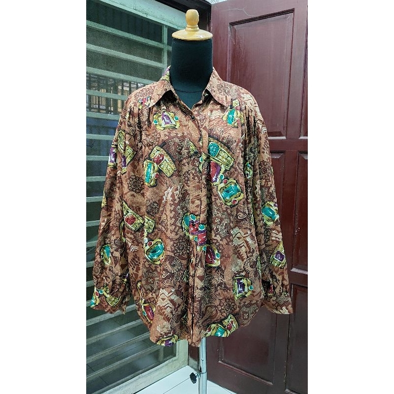 Jual Kemeja Vintage Over Size | Shopee Indonesia