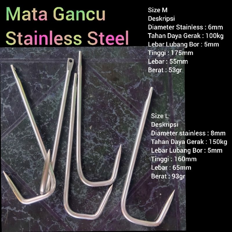 Jual Mata Gancu Ikan Stainless Steel Wire Ganco Ikan | Shopee Indonesia
