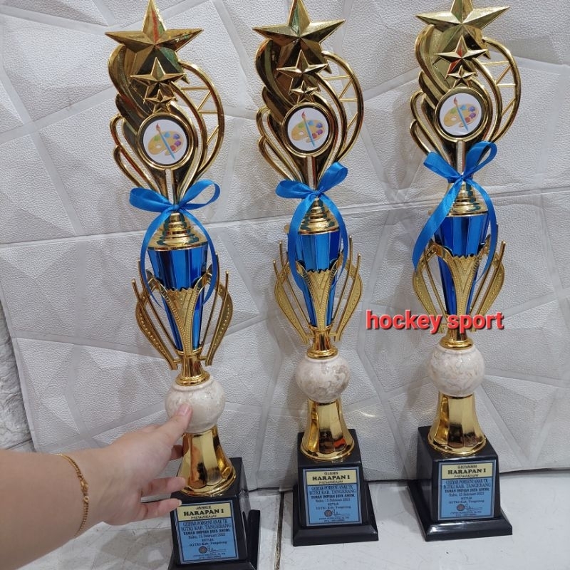 Jual Trophy Piala Custom Tulisan Piala Grosir 1 SET 123 ( B.02+Marmer ...