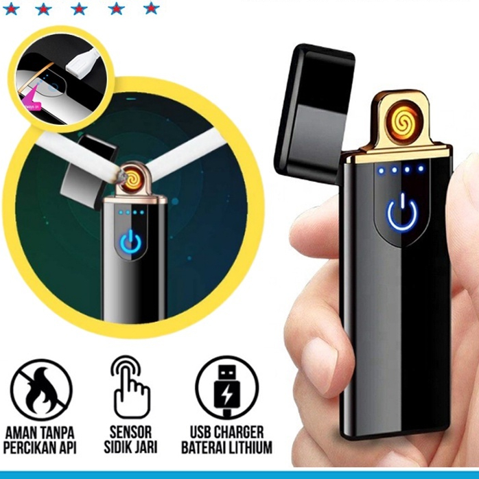 Jual Korek Api Elektrik Fingerprint Touch screen / Electric Lighter ...