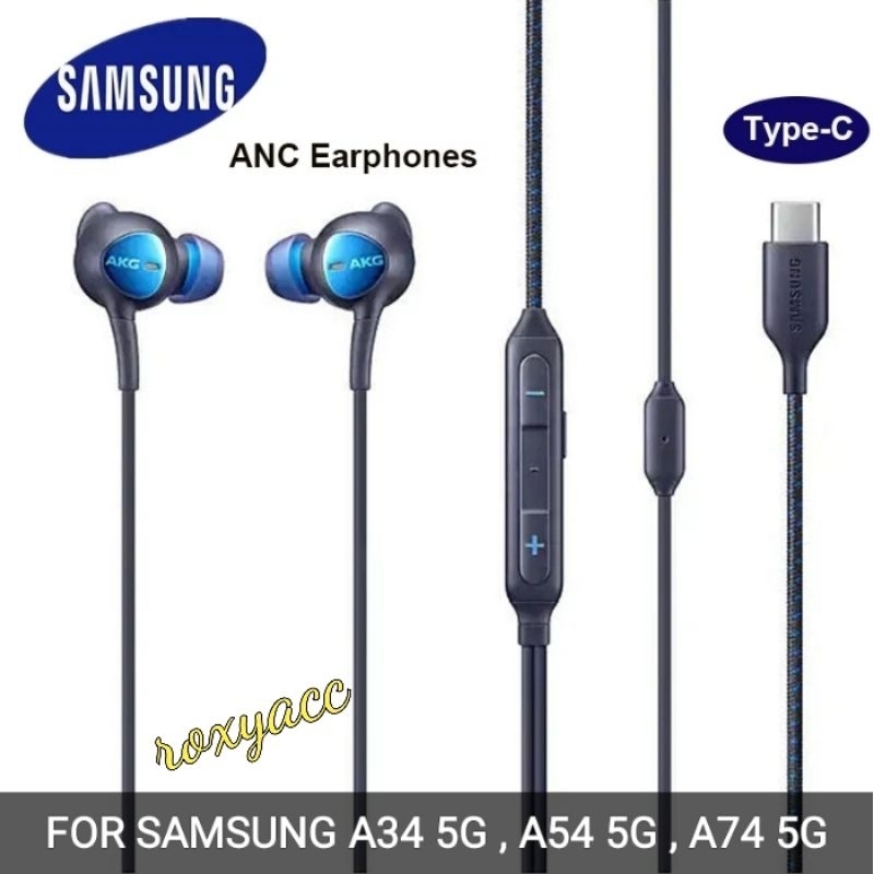 Jual EARPHONE / HEADSET SAMSUNG A54 5G , A34 5G , A74 5G AKG ANC STEREO ...
