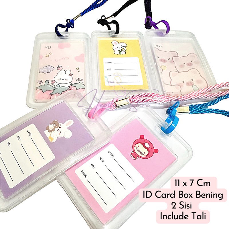 Jual ID CARD Box ECER Transparan 2 Sisi / Kalung ID Card / Lanyard ...
