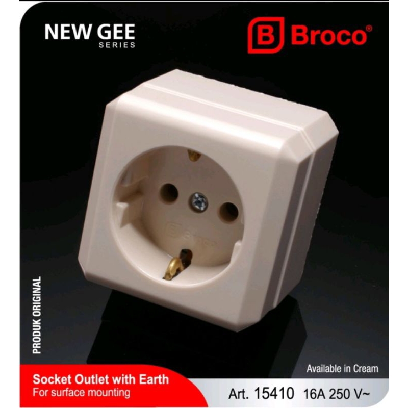 Jual Stop Kontak Outbow BROCO 15410 / Stop Kontak OB BROCO Persegi ...