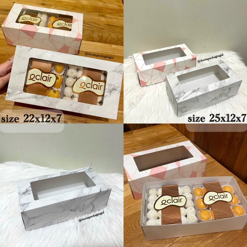Jual Kotak Kue 22x11 / 25x12 Kotak muat 2 toples hardtop 11x11 Box Kue ...