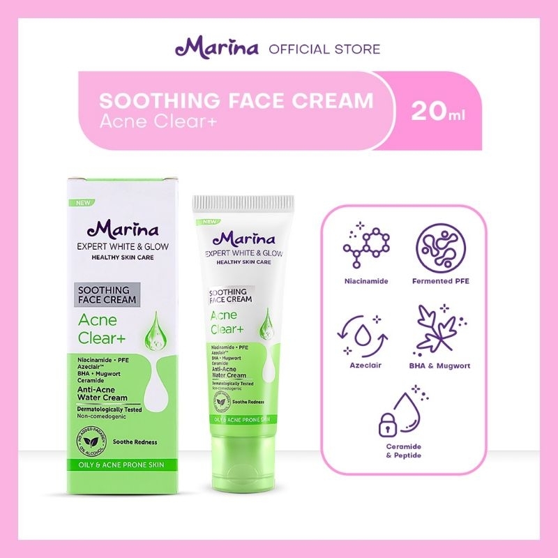 Jual marina face crem acne clear 20ml | Shopee Indonesia