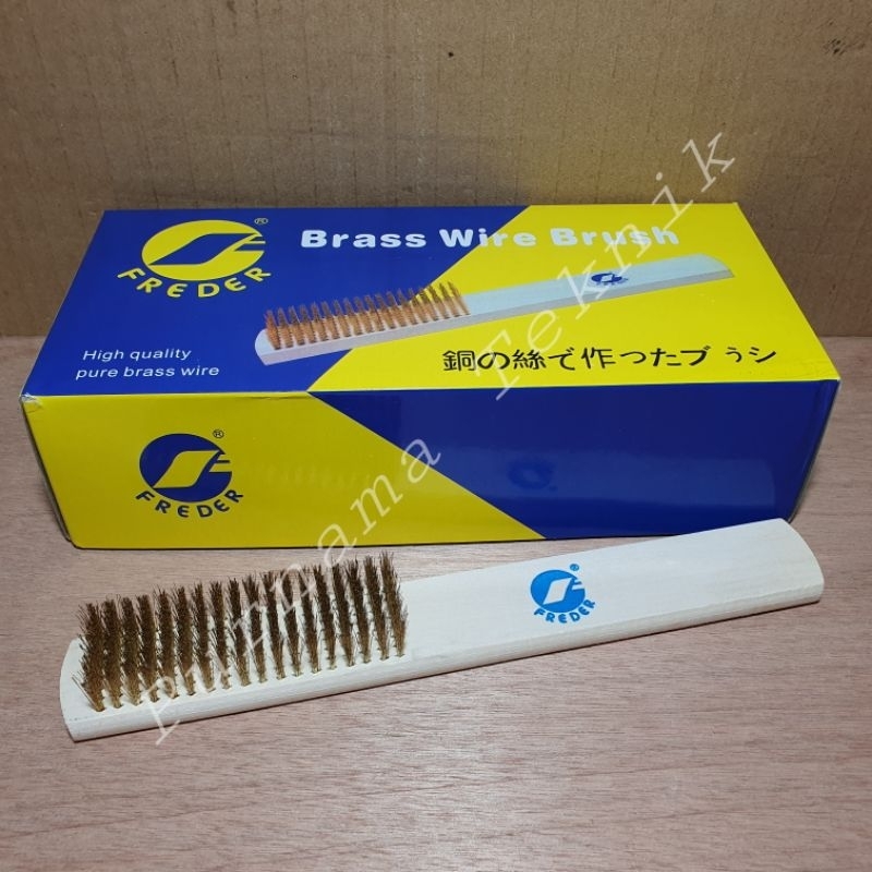Jual Sikat Kuningan Sikat Kawat Gagang Kayu | Shopee Indonesia