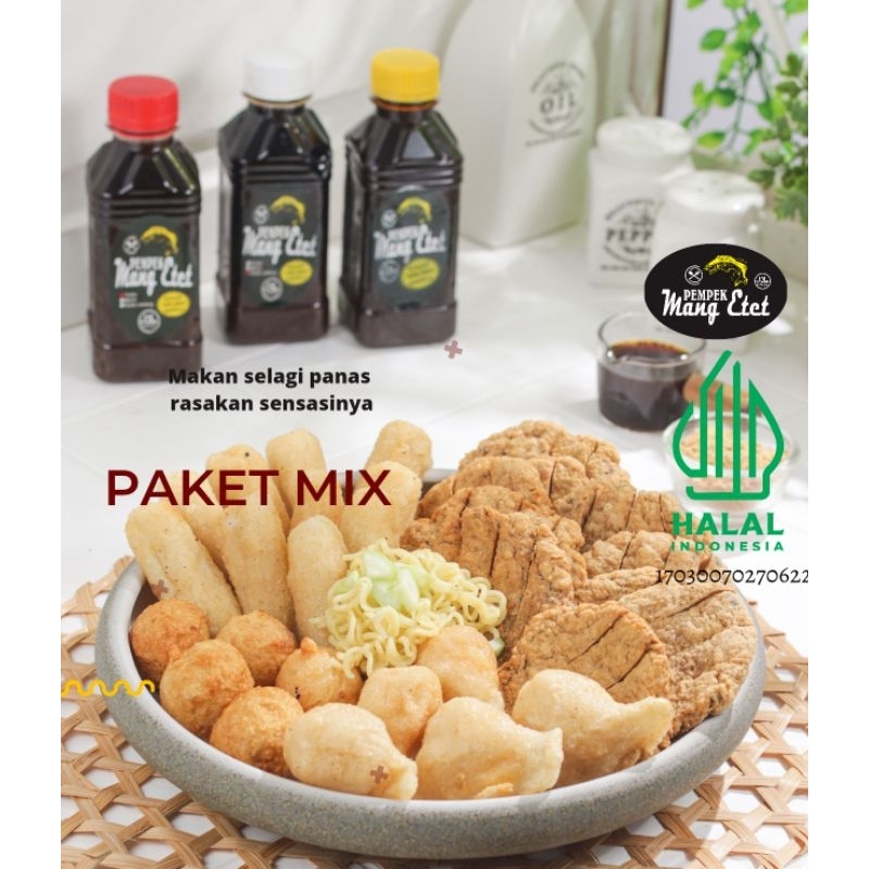 Jual PEMPEK PALEMBANG PEMPEK PAKET CAMPUR 30 PCS + 1 BOTOL CUKO 300 ...