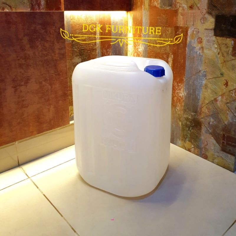Jual Jerigen Jrigen Drigen Dirigen Putih BARU Plastik TEBEL 35 Liter 35 ...