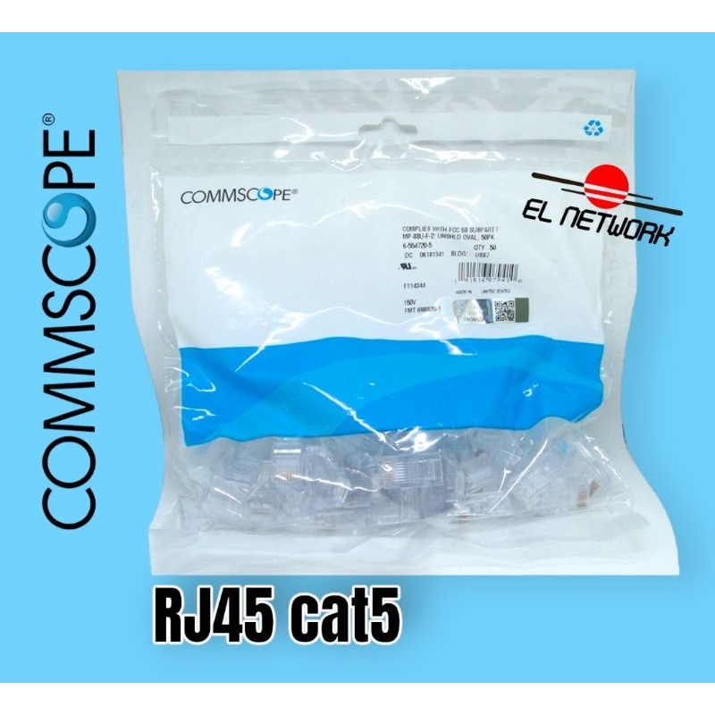 Jual CONECTOR RJ45 AMP COMMSCOPE CAT 5 ORIGINAL | Shopee Indonesia