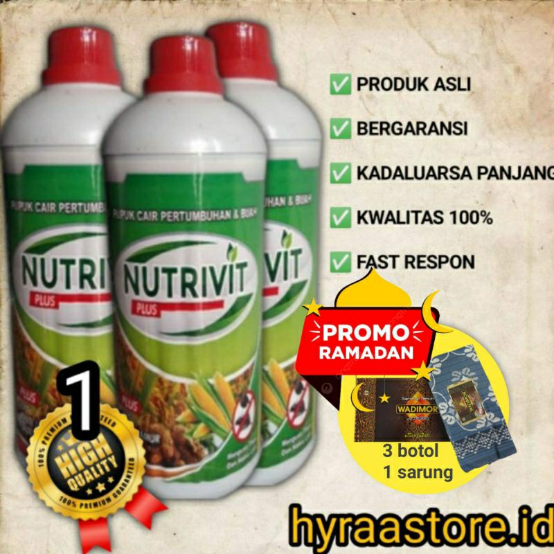 Jual Pupuk Cair Pertumbuhan Padi NUTRIVIT PLUS - 1 Liter | Shopee Indonesia
