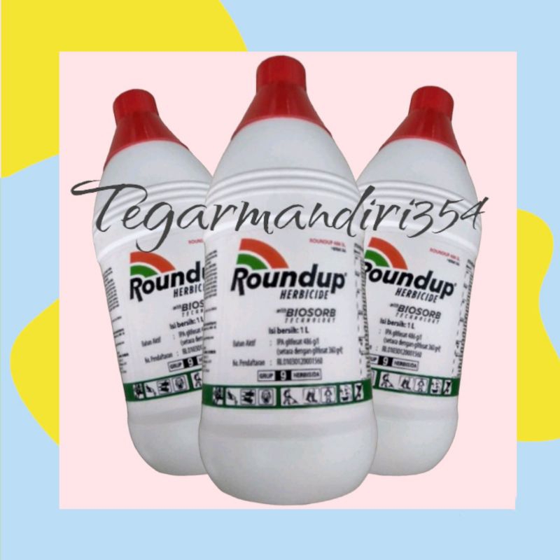 Jual HERBISIDA ROUNDUP 1LITER herbisida sistemik racun pembasmi rumput ...