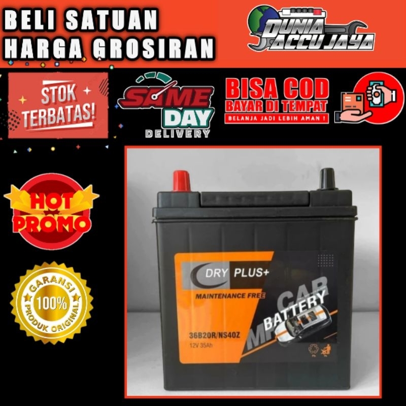 Jual aki kering mobil ns40Z R 36B20R 35ah dry plus Avanza rush veloz xenia terios Espass Feroza ...