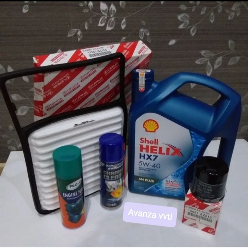 Jual Paket oli mesin shell Hx7 5w-40 Avanza xenia VVTi Rush Terios lama ...