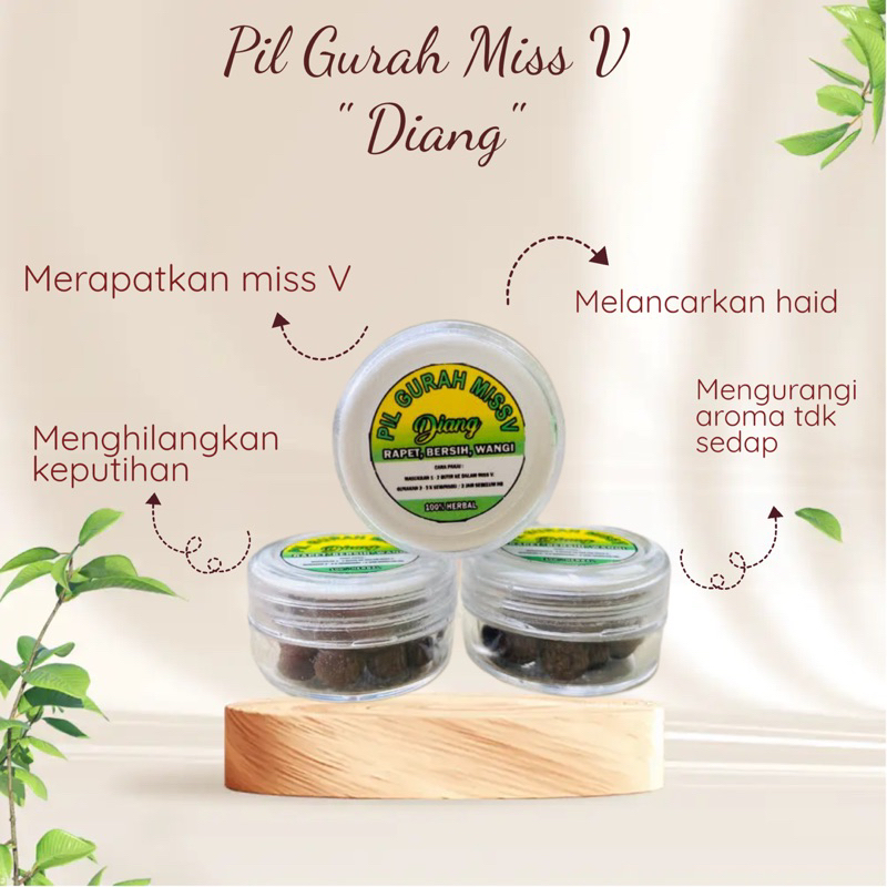 Jual PIL GURAH MISS V DIANG /HERBAL PIL WANITA DAYAK/PIL HERBAL ...