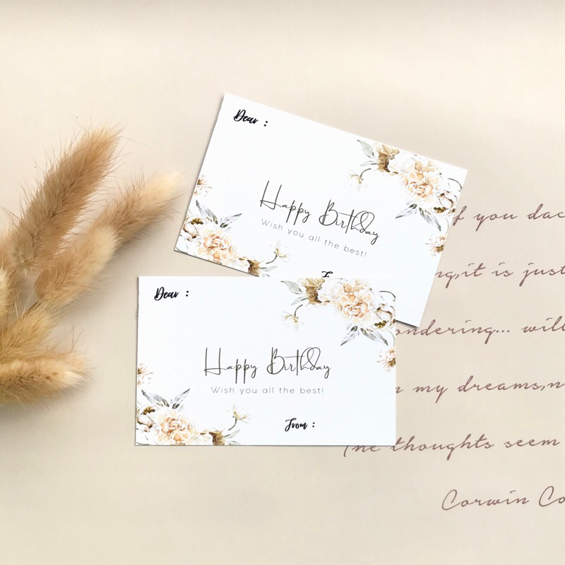 Jual Greeting Card Kosong | Kartu Ucapan Aesthetic | Kartu Ucapan ...