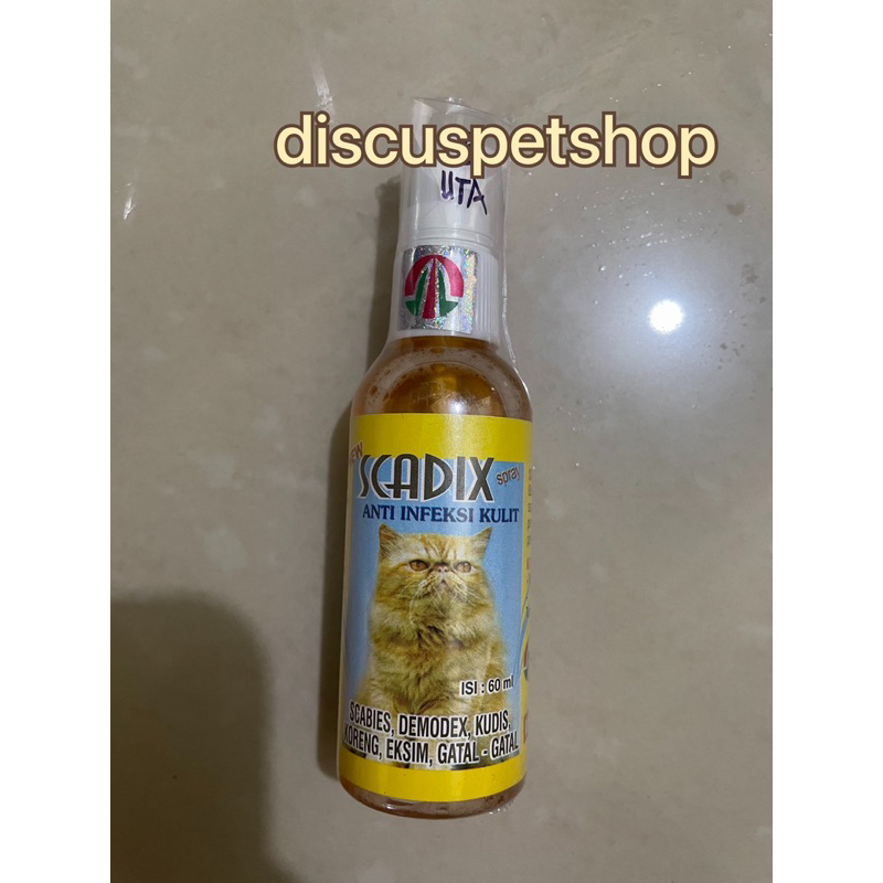 Jual Scadix Spray Obat Anti Infeksi Kulit Kucing 60 ML | Shopee Indonesia