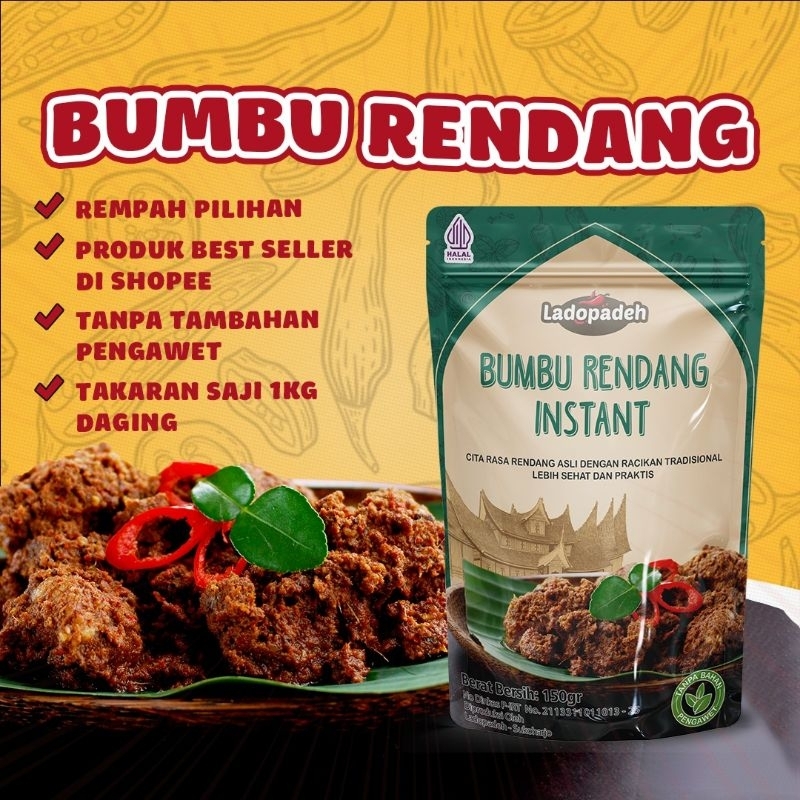 Jual BUMBU MASAK RENDANG INSTANT PREMIUM | TAKARAN SAJI 1KG - LADOPADEH ...