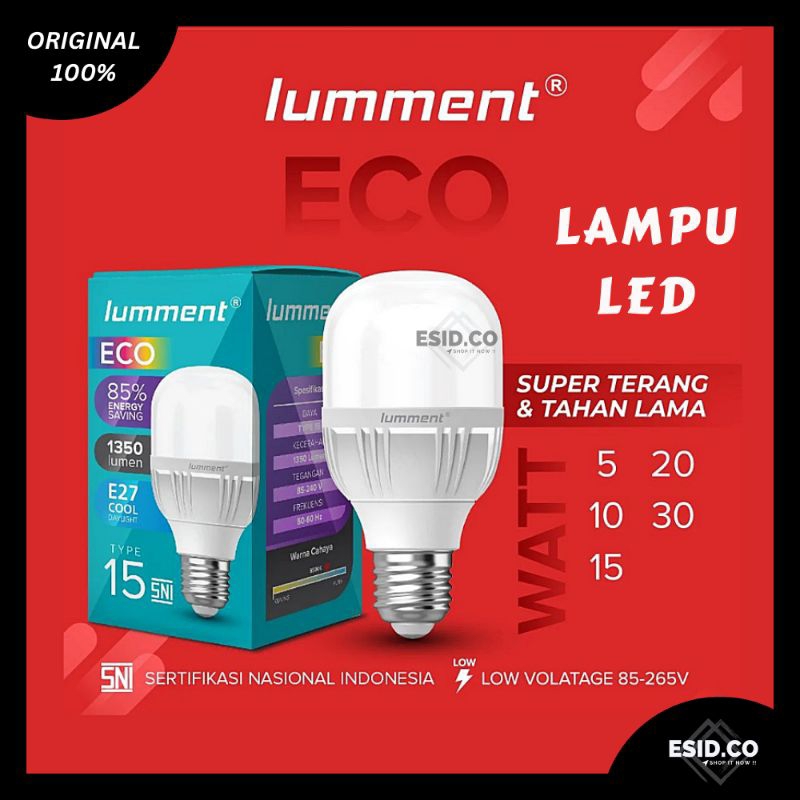 Jual Lumment Eco Lampu Led Lumment Bulb Bohlam 20w Super Putih Super ...