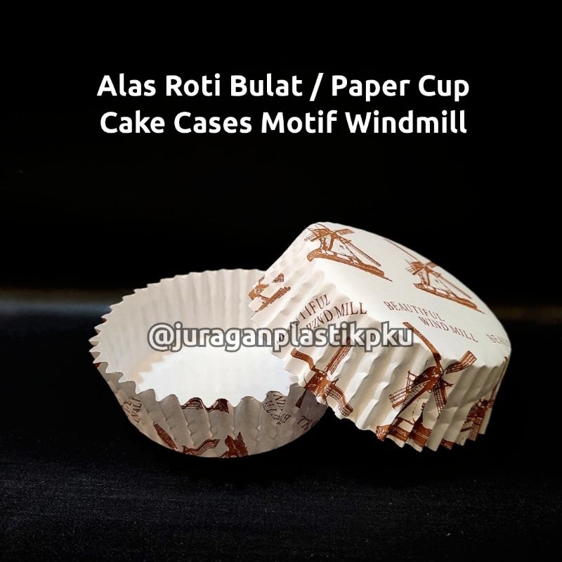 Jual Alas Roti Bulat Motif / Paper Cup Bread Case Round / Bakery Cases ...