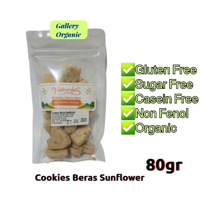Jual Cookies Beras Sunflower | Gluten Free | Naturales | Shopee Indonesia