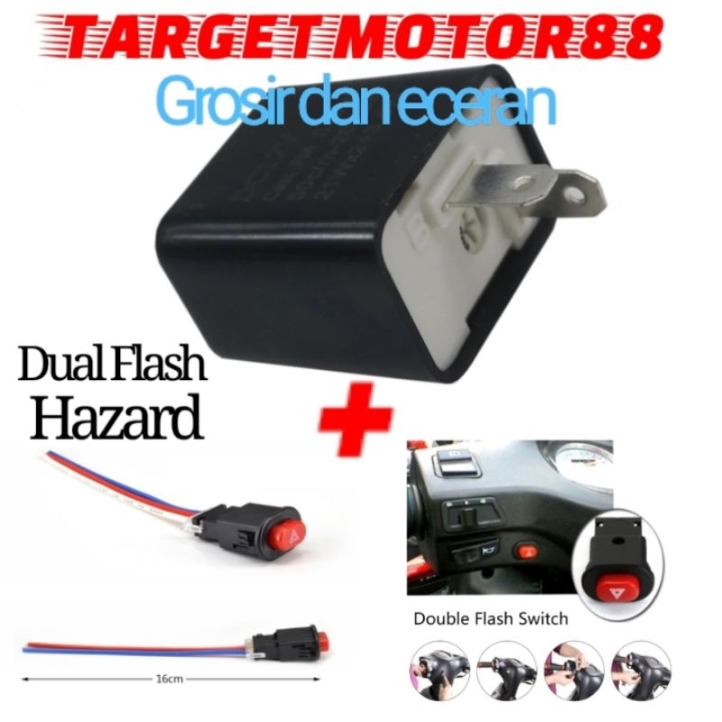 Jual Flasher Relay lampu Double sinyal switch motor 12 volt 2 pin ...
