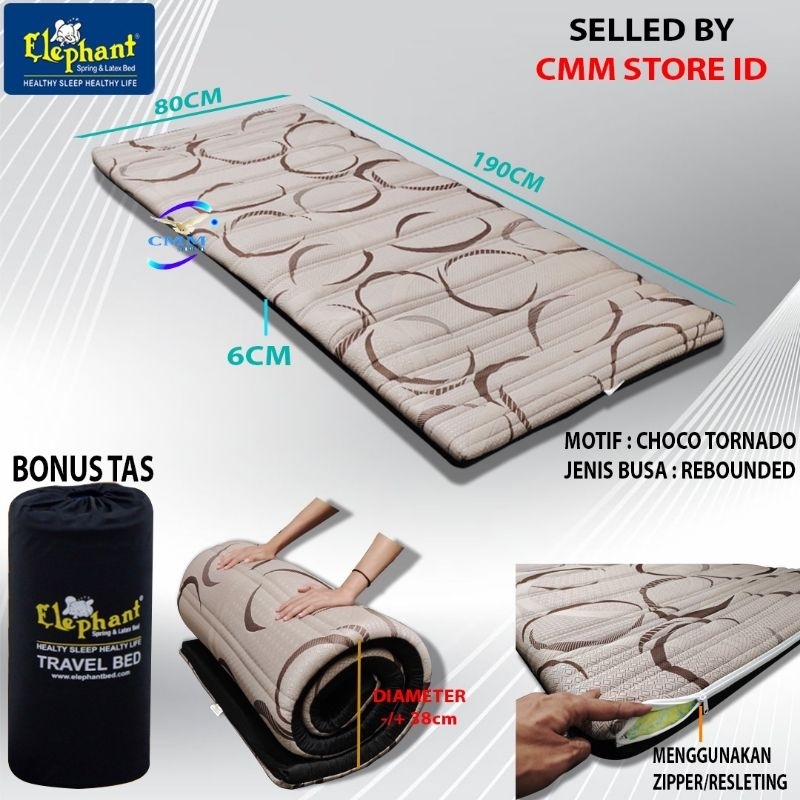 Jual Kasur Gulung Lipat Travelbed Elephant Busa Rebounded Uk 80cm dan ...