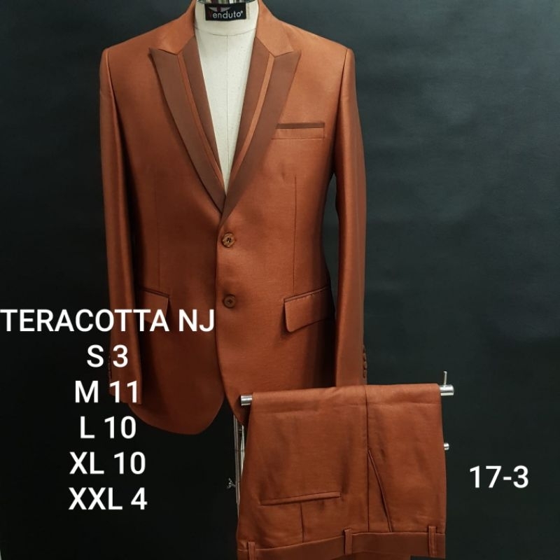 Jual setelan jas teracotta jas wedding jas pengantin jas nikah jas akad ...