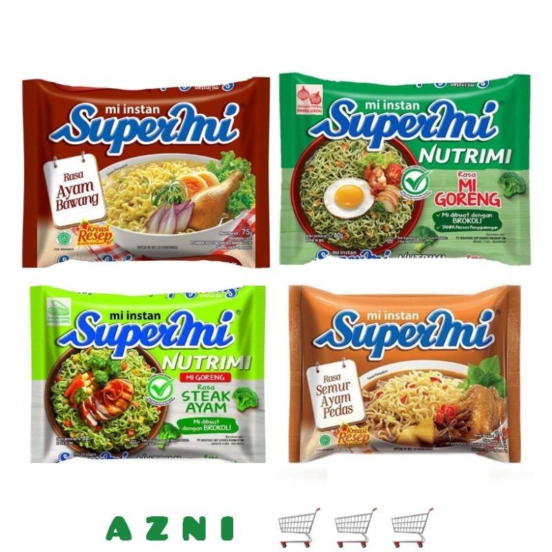 Jual SUPERMI MIE INSTAN GORENG DAN KUAH 1 PCS | Shopee Indonesia