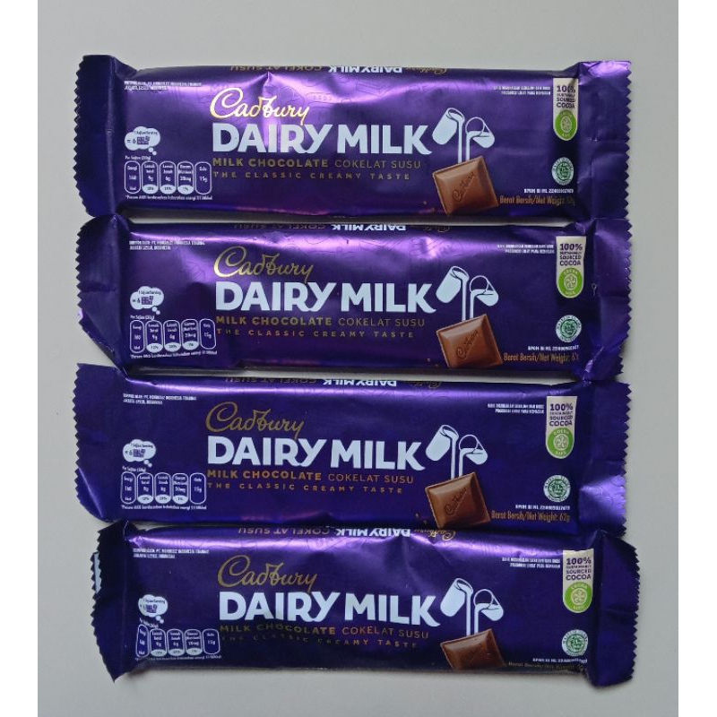 Jual Coklat Cadbury Dairy Milk 62 gr (ED. MARET 2024) | Shopee Indonesia
