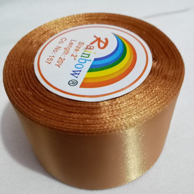 Jual Pita satin Ukuran 2 inch / 5cm Per Roll pita kado pita bucket ...