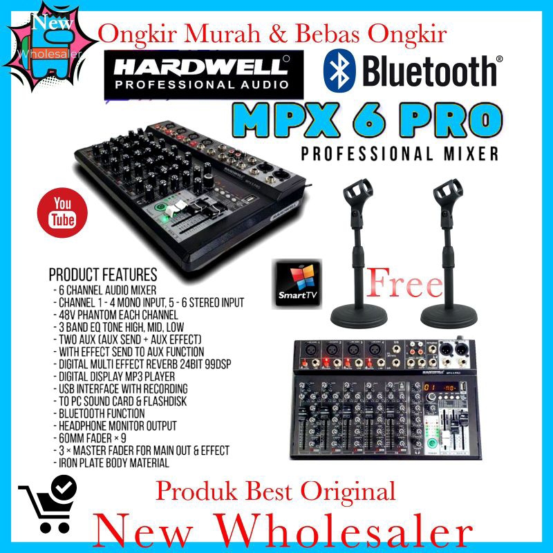 Jual Mixer Audio Hardwell Mpx6 Pro 6 channel Original MPX resmi ...