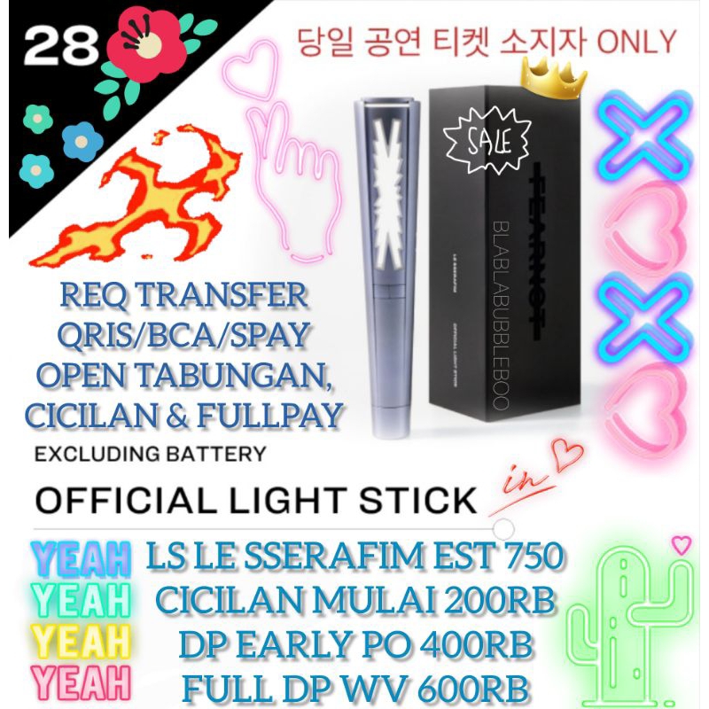 Jual [ OPEN SHARING & D.P. PO FULLSET ] LIGHTSTICK LE SSERAFIM SEALED ...