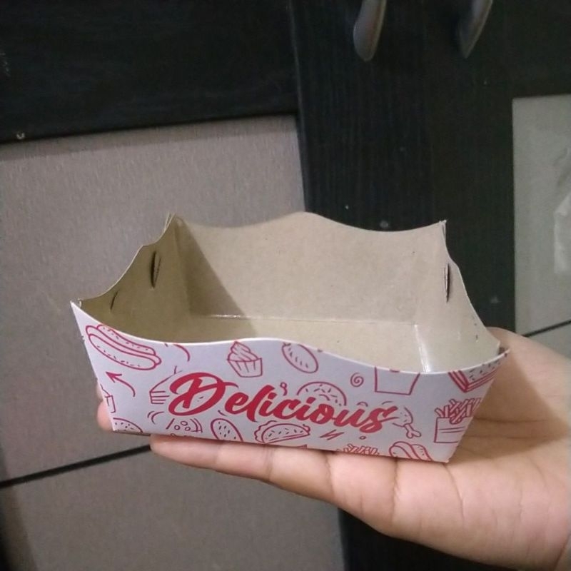 Jual Wadah Kertas Box Dus Packing Jualan Makanan Dine In Take Away Bisa ...