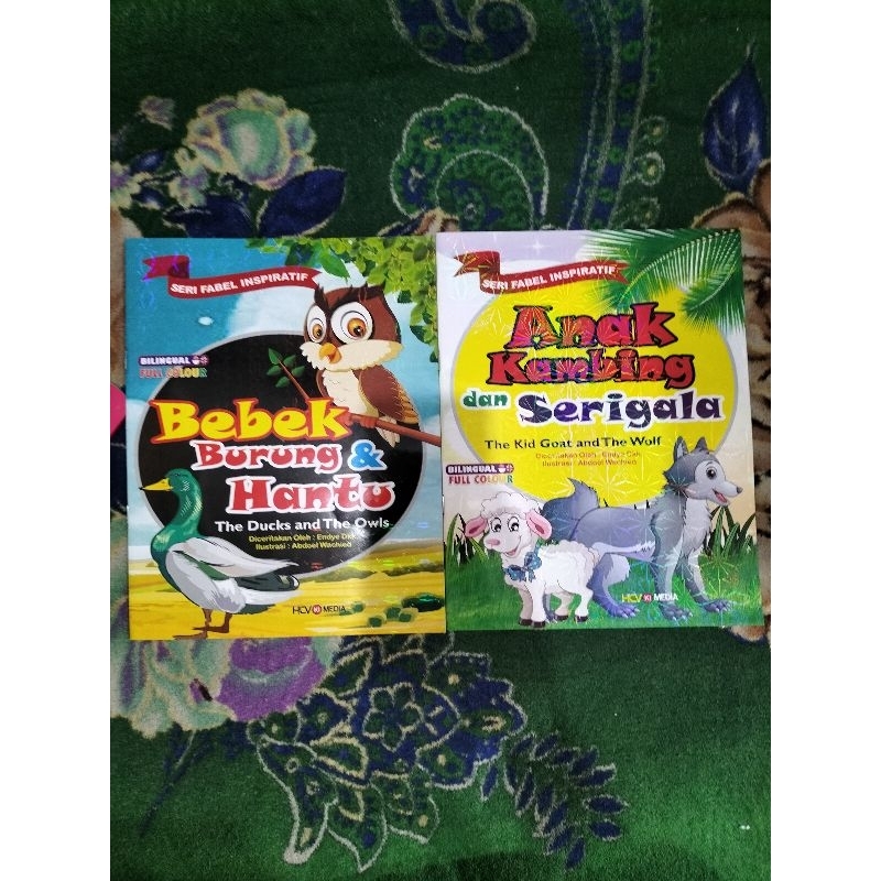 Jual BUKU FABEL CERITA ANAK DAN DONGENG BINATANG BILINGUAL UKURAN BESAR ...