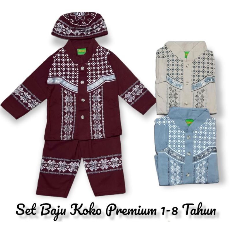 Jual [GROSIR ISI 3 PC] SET BAJU KOKO ANAK BAHAN PREMIUM 2-8 TAHUN ...