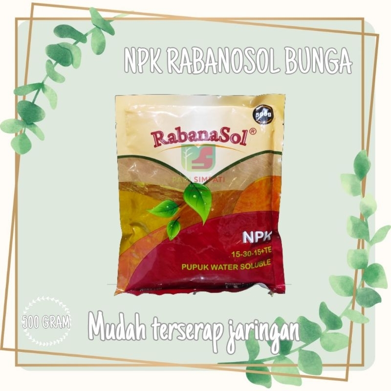 Jual NPK RABANASOL BUNGA PUPUK WATER SOUBLE 15-30-15+TE ( 500 gram ...