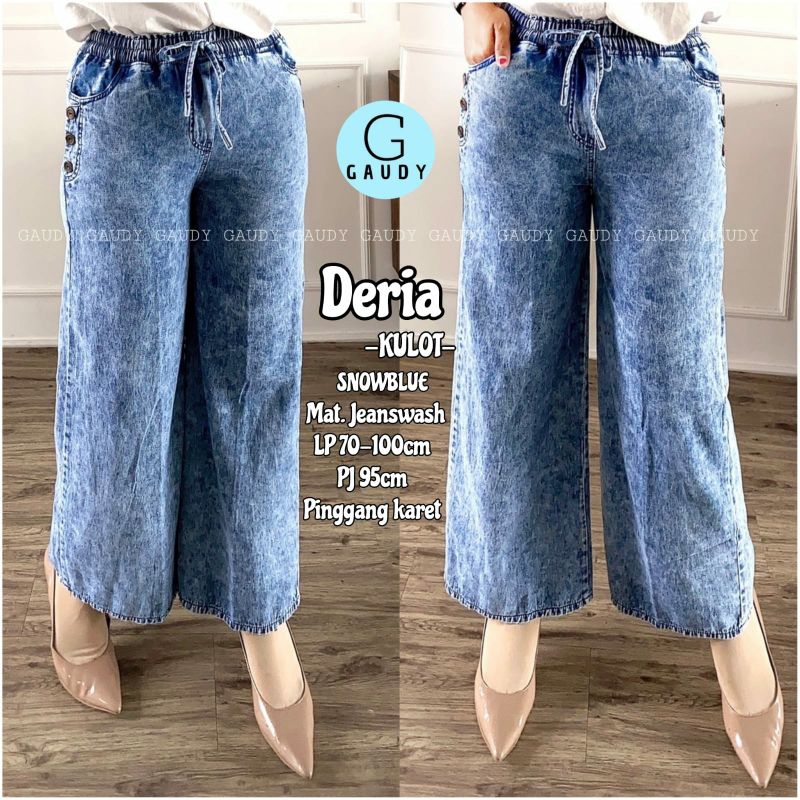 Jual Deria Kulot Wanita Terbaru Bahan Jeans Kualitas Hq | Shopee Indonesia