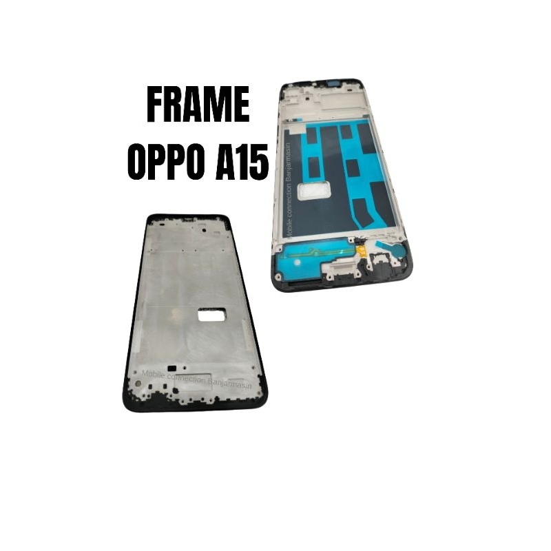 Jual FRAME / DUDUKAN LCD / TULANGAN LCD OPPO A15 BLACK | Shopee Indonesia